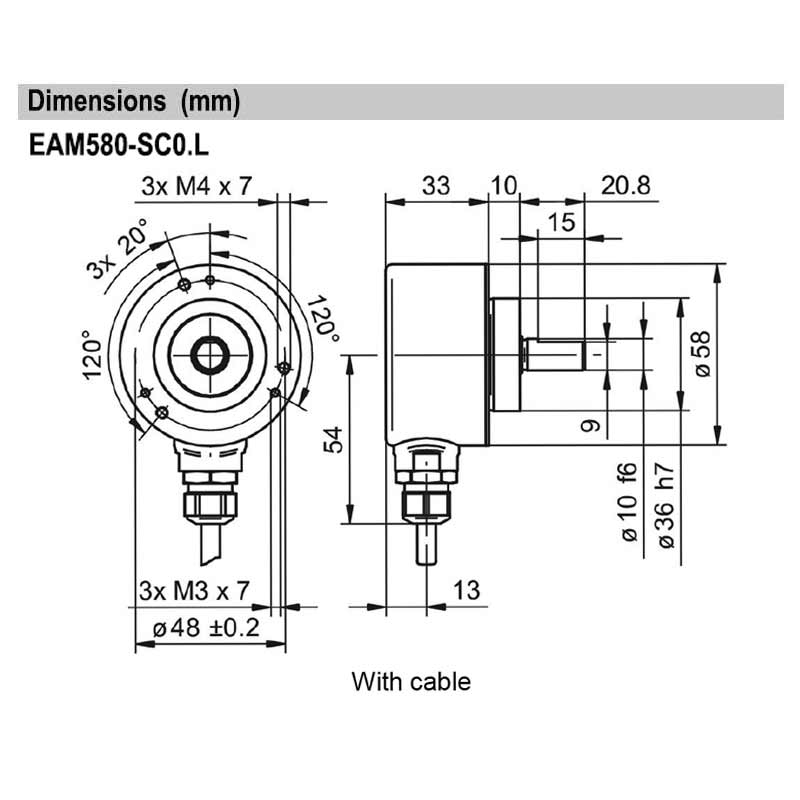 Baumer - Magnetic Absolute Encoder - EAM580-SC0.5LC6.14180.A