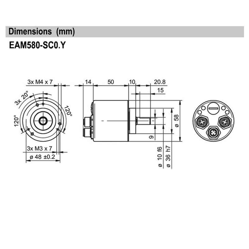 Baumer - Magnetic Absolute Encoder - EAM580-SC0.7YPT.14160.A