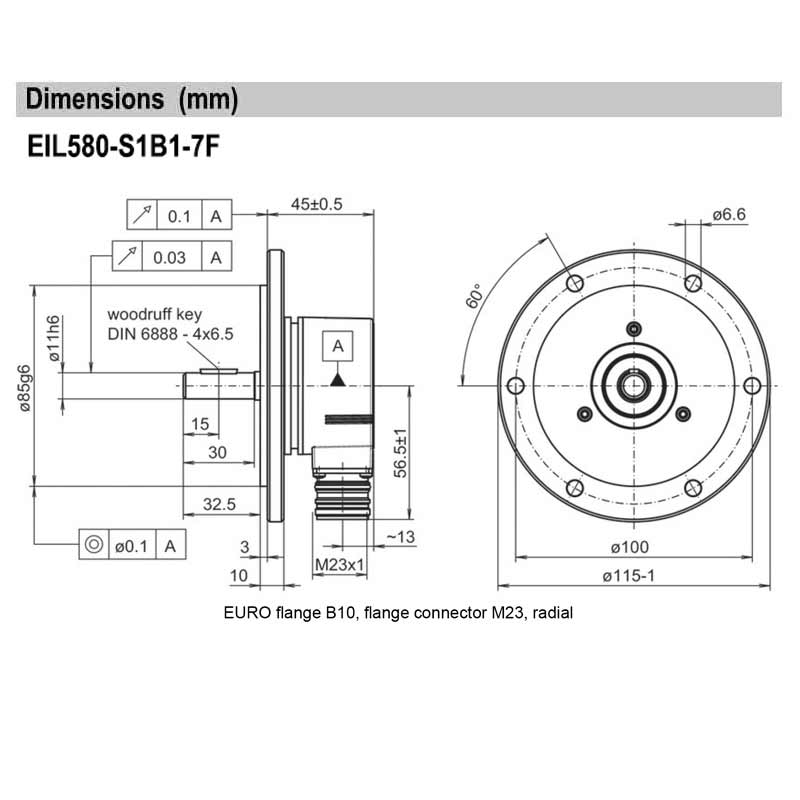 Baumer Thalheim - Incremental Encoder - EIL580-S1B1.7FE.01024.A