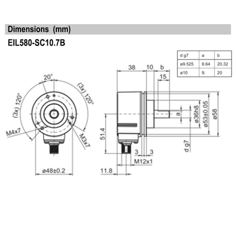 Baumer Thalheim - Incremental Encoder - EIL580-SC10.7BQ.02500.A