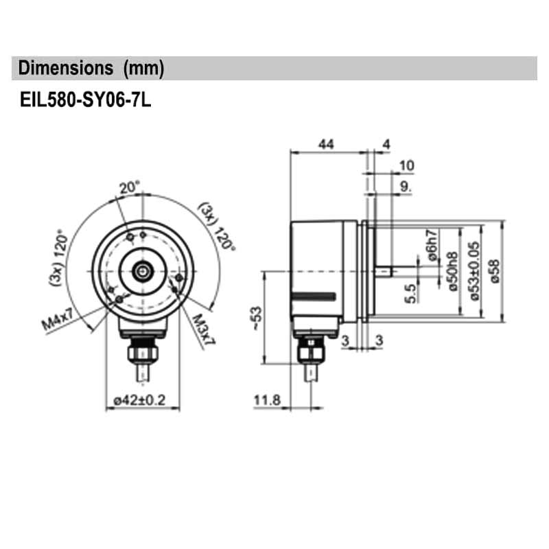 Baumer Thalheim - Incremental Encoder - EIL580-SY06.7LE.02500.A