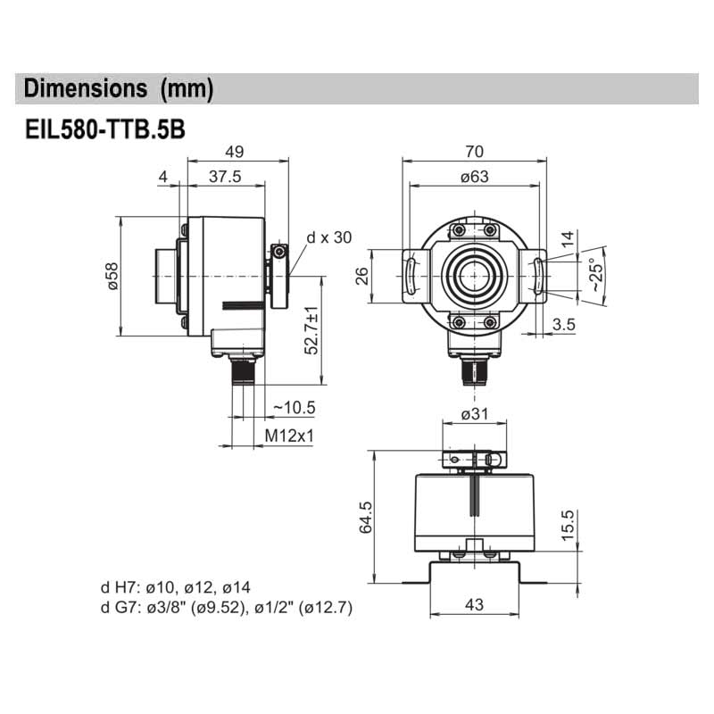 Baumer Thalheim - Incremental Encoder - EIL580-TTB4.5BE.01024.A