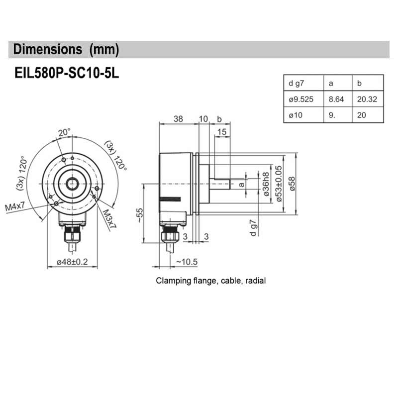 Baumer Thalheim - Incremental Encoder - EIL580P-SC10.5LF.01024.B