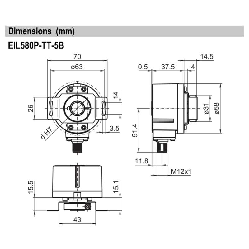 Baumer Thalheim - Incremental Encoder - EIL580P-TT12.5BF.01024.B