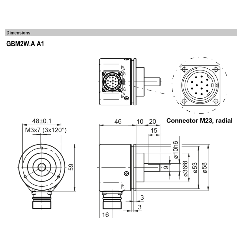 Baumer - Absolute Encoder - GBM2W.A10A102