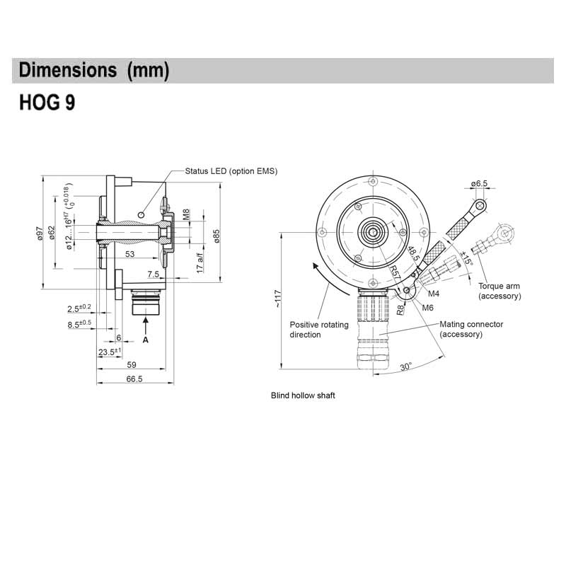 Baumer Hubner - HeavyDuty Incremental Encoder - HOG9D500-16H7