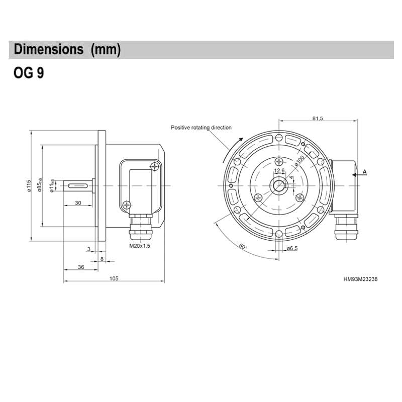 Baumer Hubner - HeavyDuty Incremental Encoder - OG9DN600I